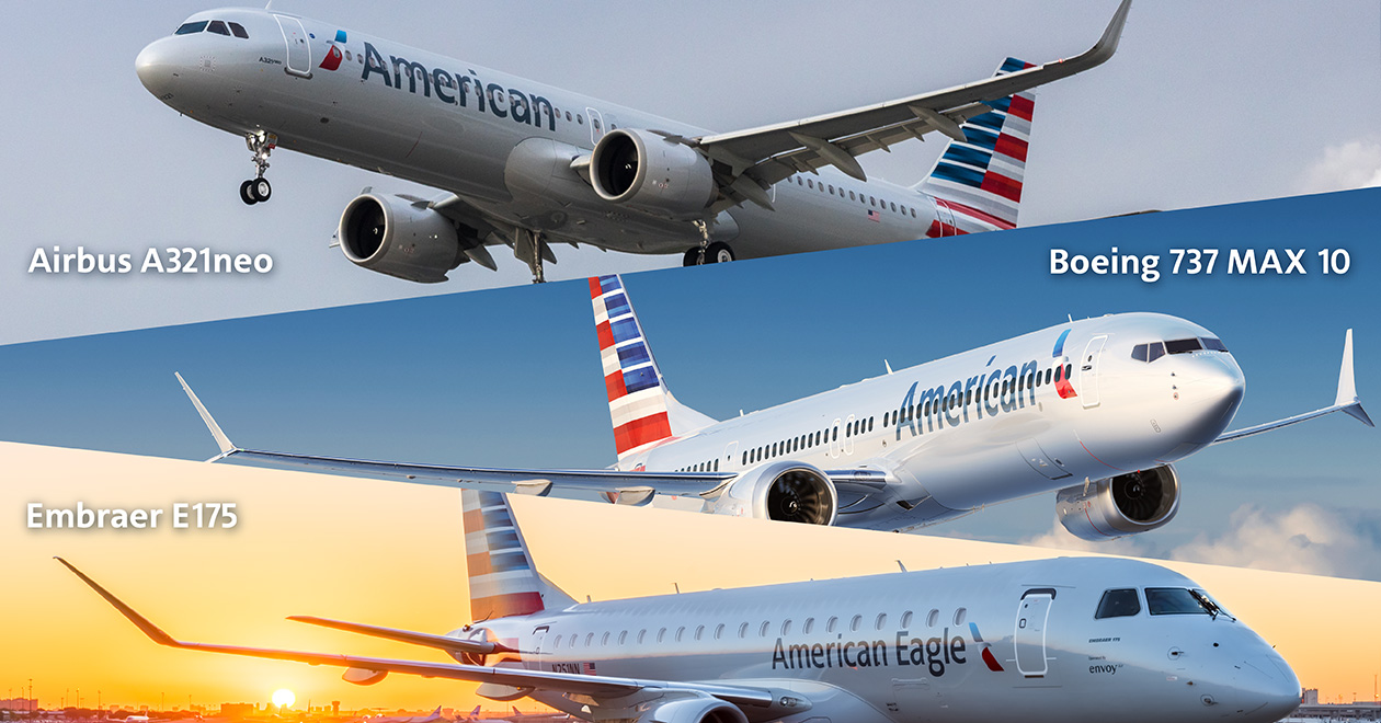 American Airlines places orders for Airbus, Boeing and Embraer aircraft - Piedmont Airlines